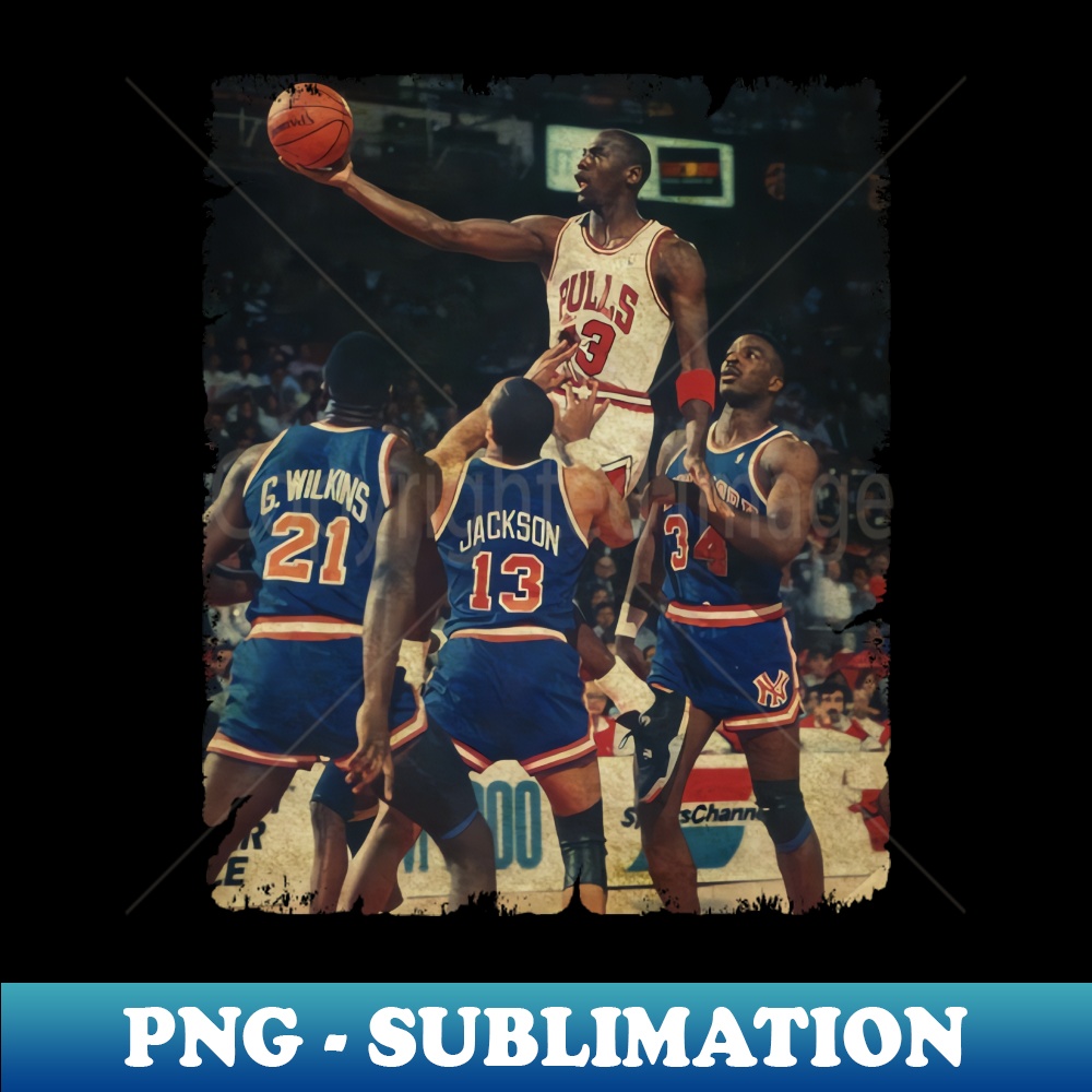Michael Jordan Floating Over The Knicks - Professional Subli | Inspire ...
