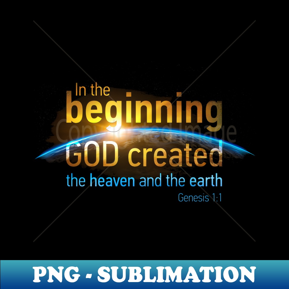 In The Beginning GOD Created Genesis 11 Christian Verse - P | Inspire ...