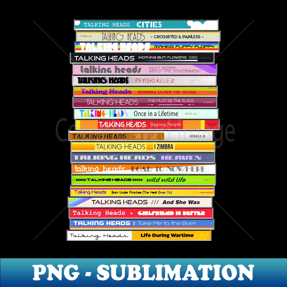 The Sounds of the Talking Heads Retro 80s CD Stack Fan Art | Inspire Uplift