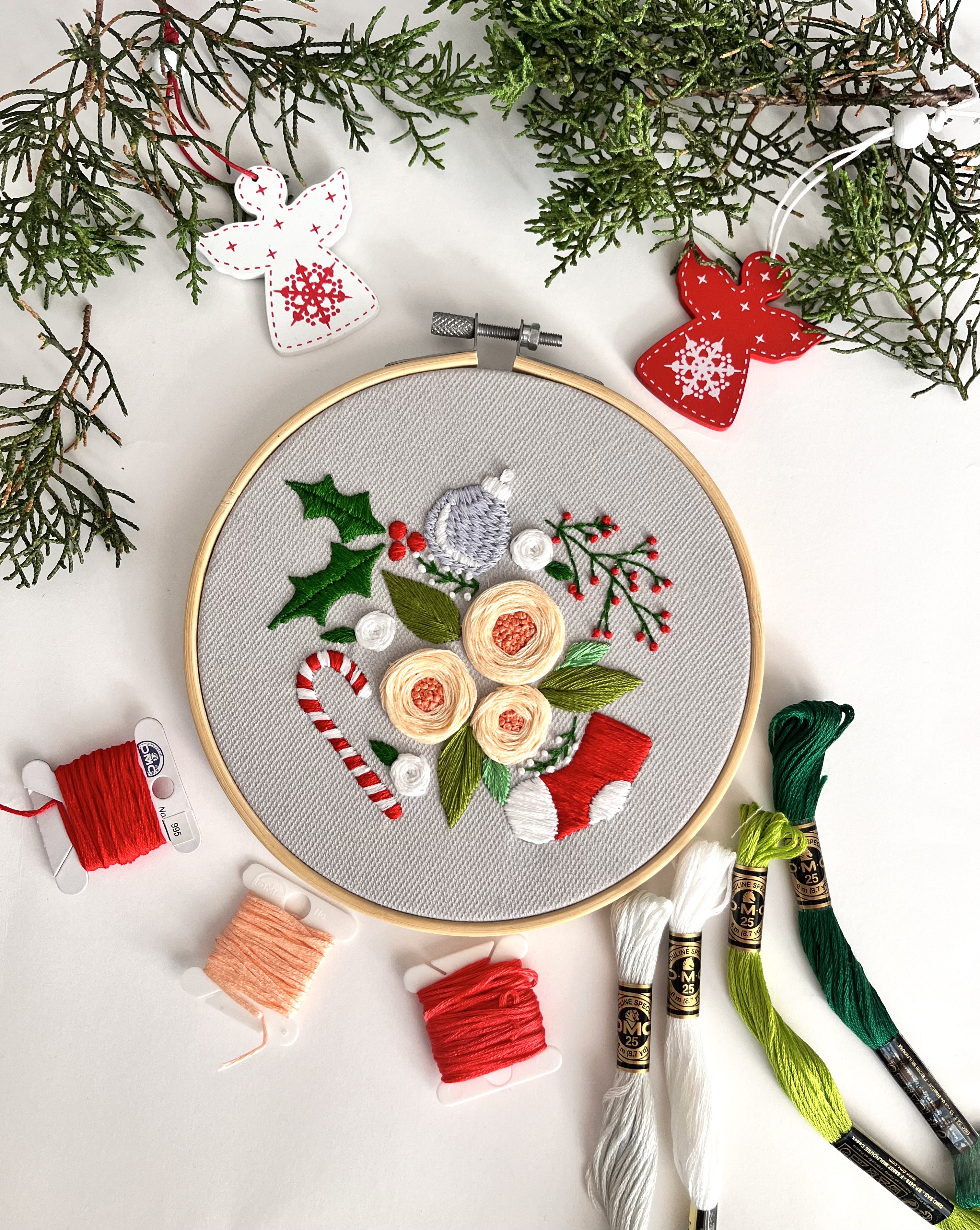 Christmas Ornament Embroidery Pattern , Winter PDF Pattern, | Inspire ...