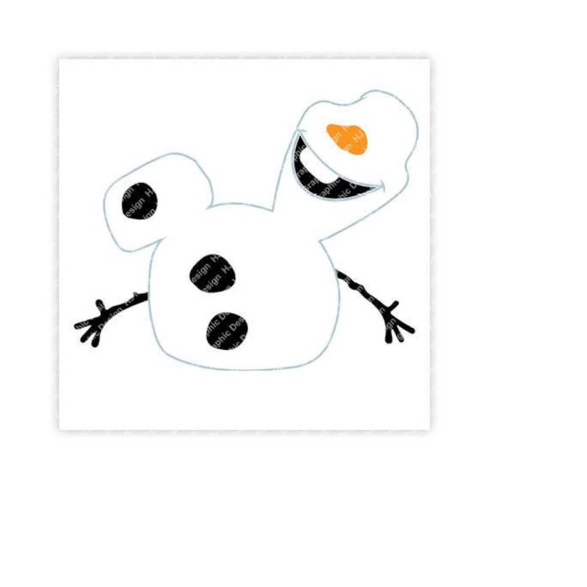 Frozen, Olaf, Snowman, Mickey, Mouse, Head, Icon, Ears, Digi | Inspire ...