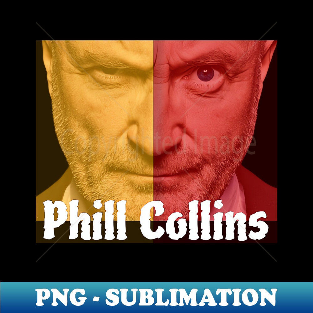 phil collins face two colors design - Modern Sublimation PNG - Inspire ...