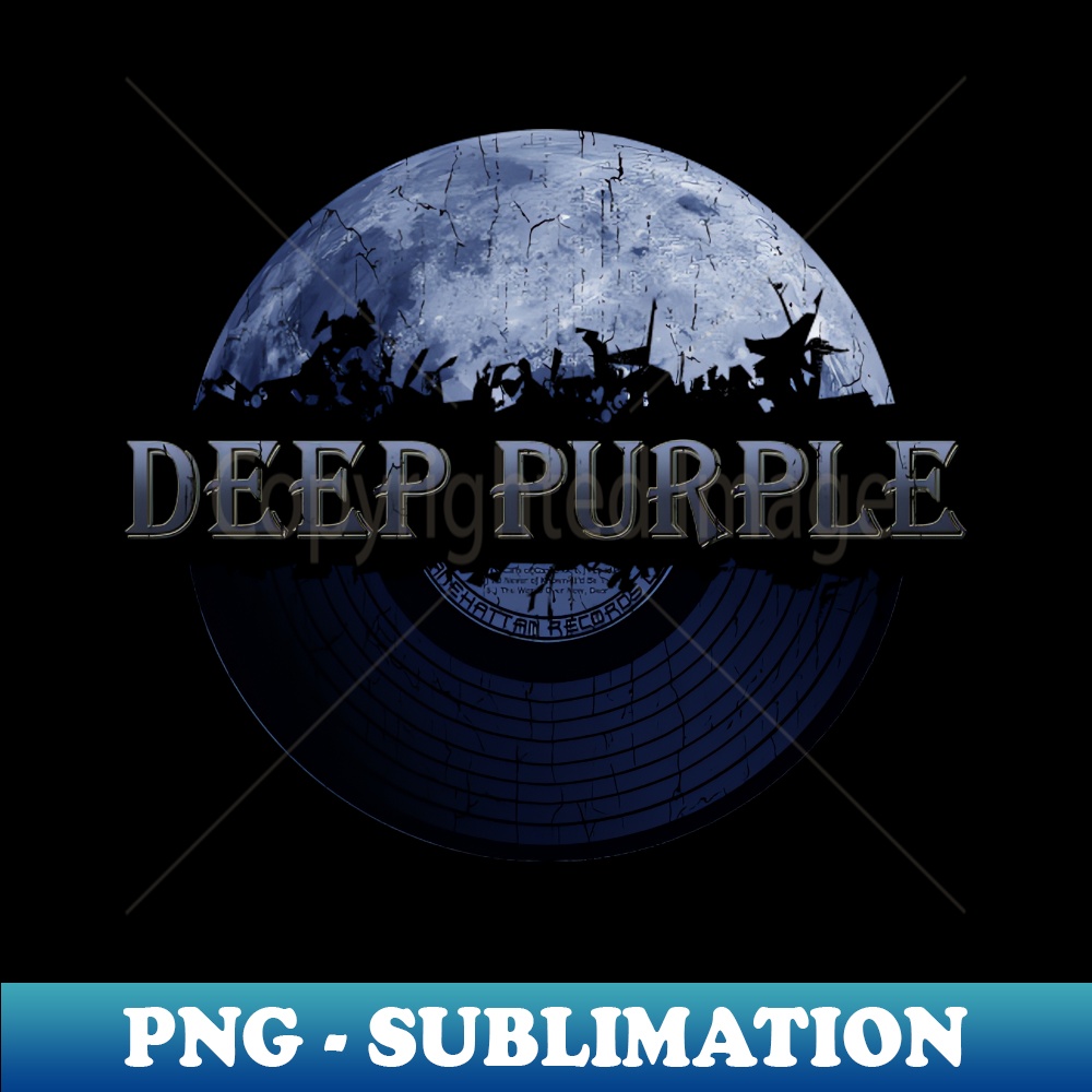 Deep Purple blue moon vinyl - Unique Sublimation PNG Downloa | Inspire ...
