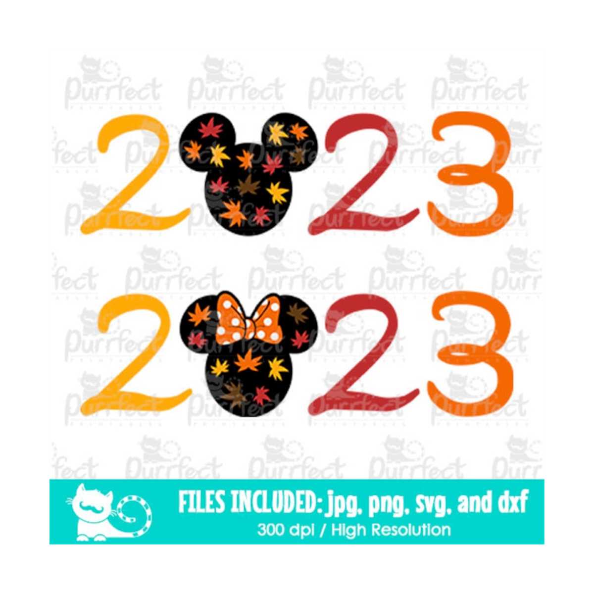 Mickey Minnie Fall Thanksgiving Theme Leaves 2023 SVG, Autum - Inspire ...