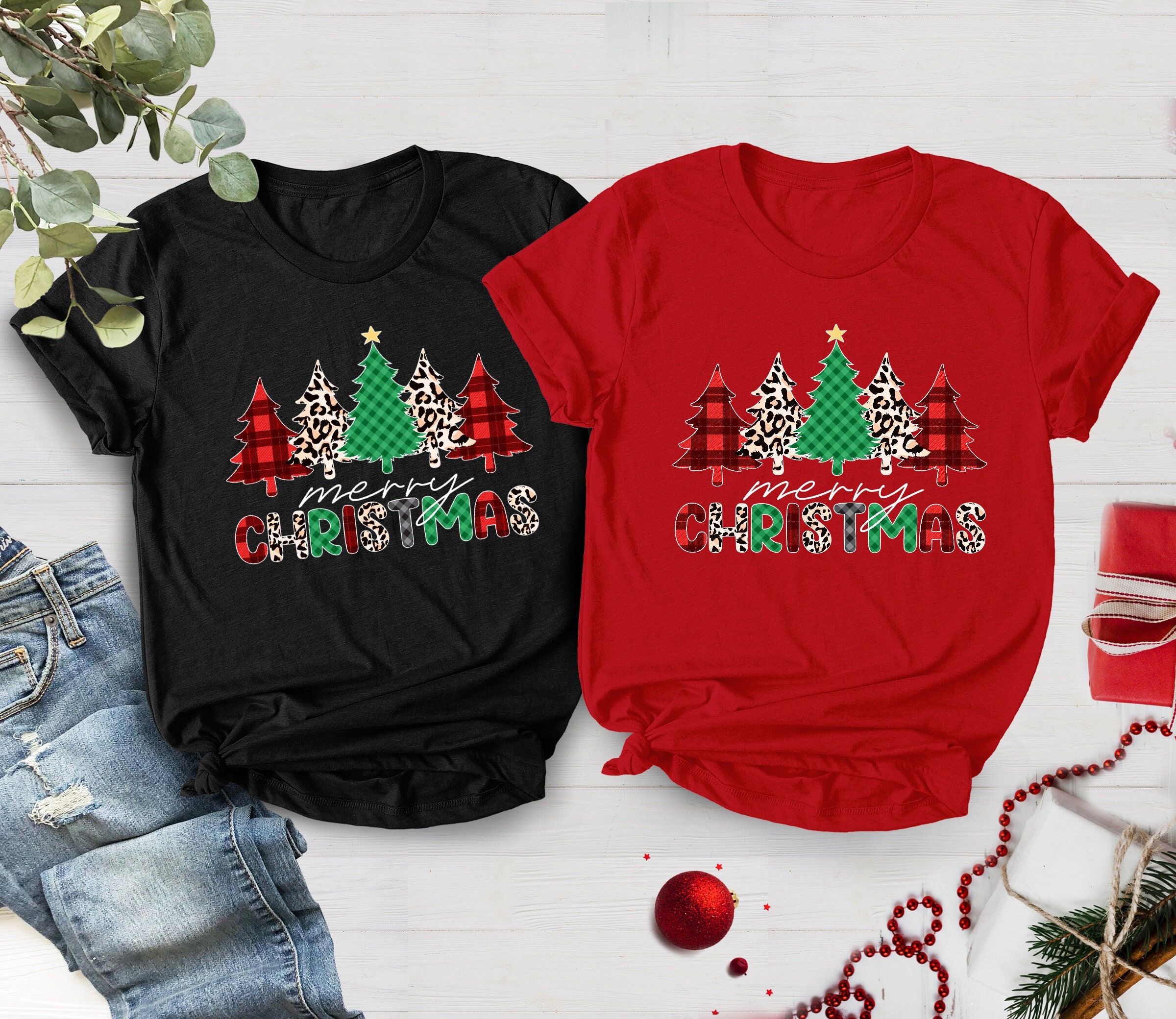 Merry Christmas Shirt PNG, Christmas Trees Shirt PNG, Cute C - Inspire ...