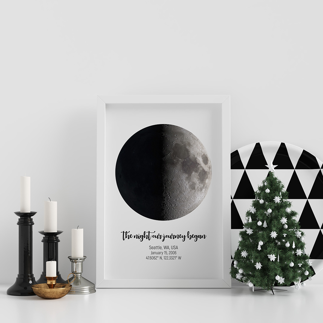 Moon Phase Poster,Custom Moon Phase Print,Moon Phase by Date | Inspire ...