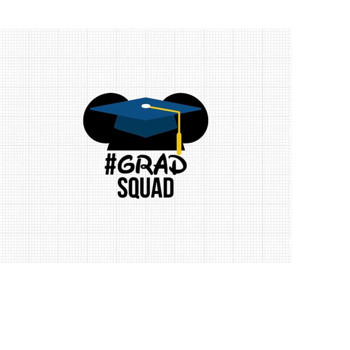 Grad Squad, Graduation Cap, Mickey Mouse, Svg and Png Format | Inspire ...