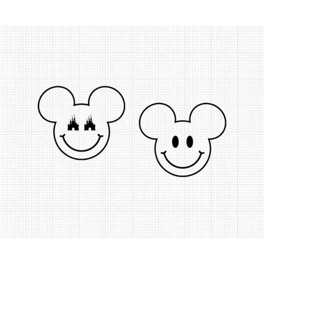 Smiley Face, Mickey Mouse, Castle, Ears Head, Svg Png Dxf Fo | Inspire ...