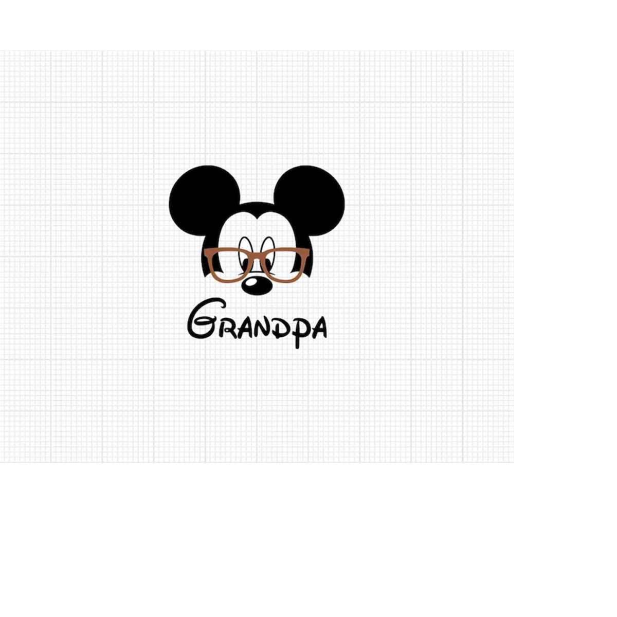 Grandpa, Glasses, Family, Mickey Mouse, Papa, Svg and Png Fo - Inspire ...