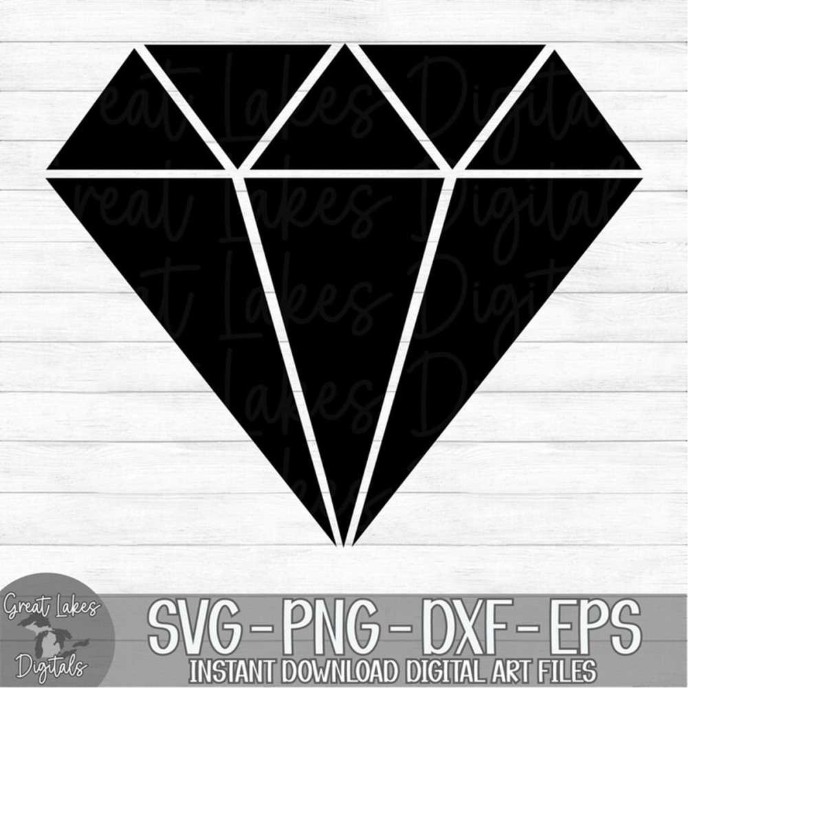Diamond - Instant Digital Download - svg, png, dxf, and eps - Inspire ...