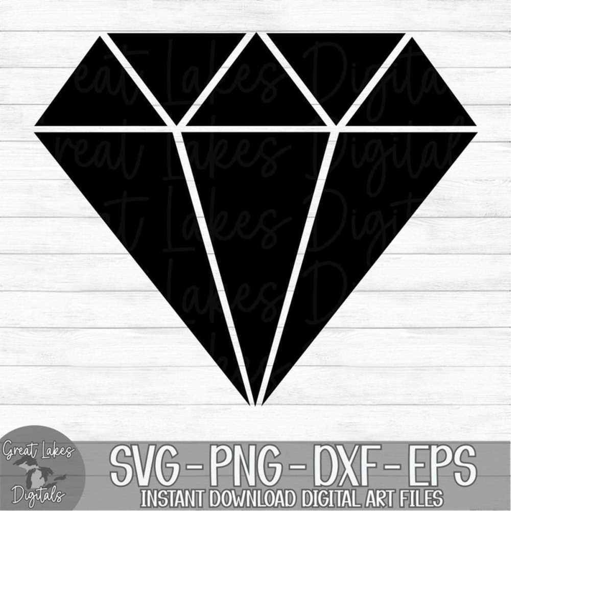 Diamond - Instant Digital Download - svg, png, dxf, and eps - Inspire ...