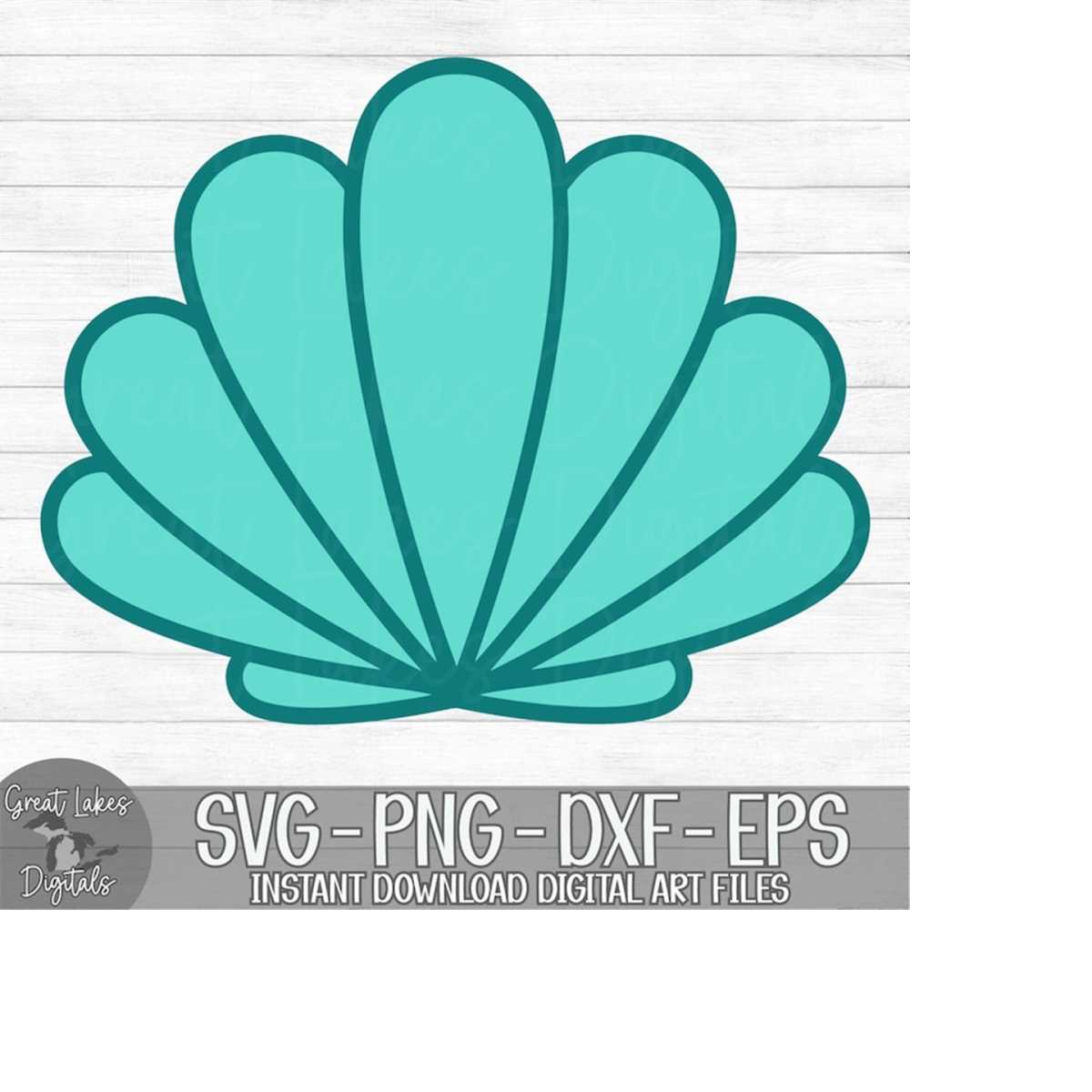 Seashell - Instant Digital Download - svg, png, dxf, and eps - Inspire ...