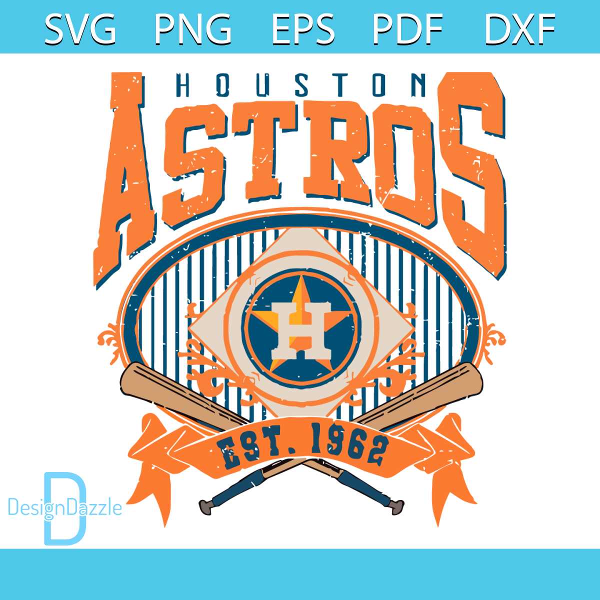 Vintage Houston Astros Est 1962 Baseball SVG File For Cricut | Inspire ...
