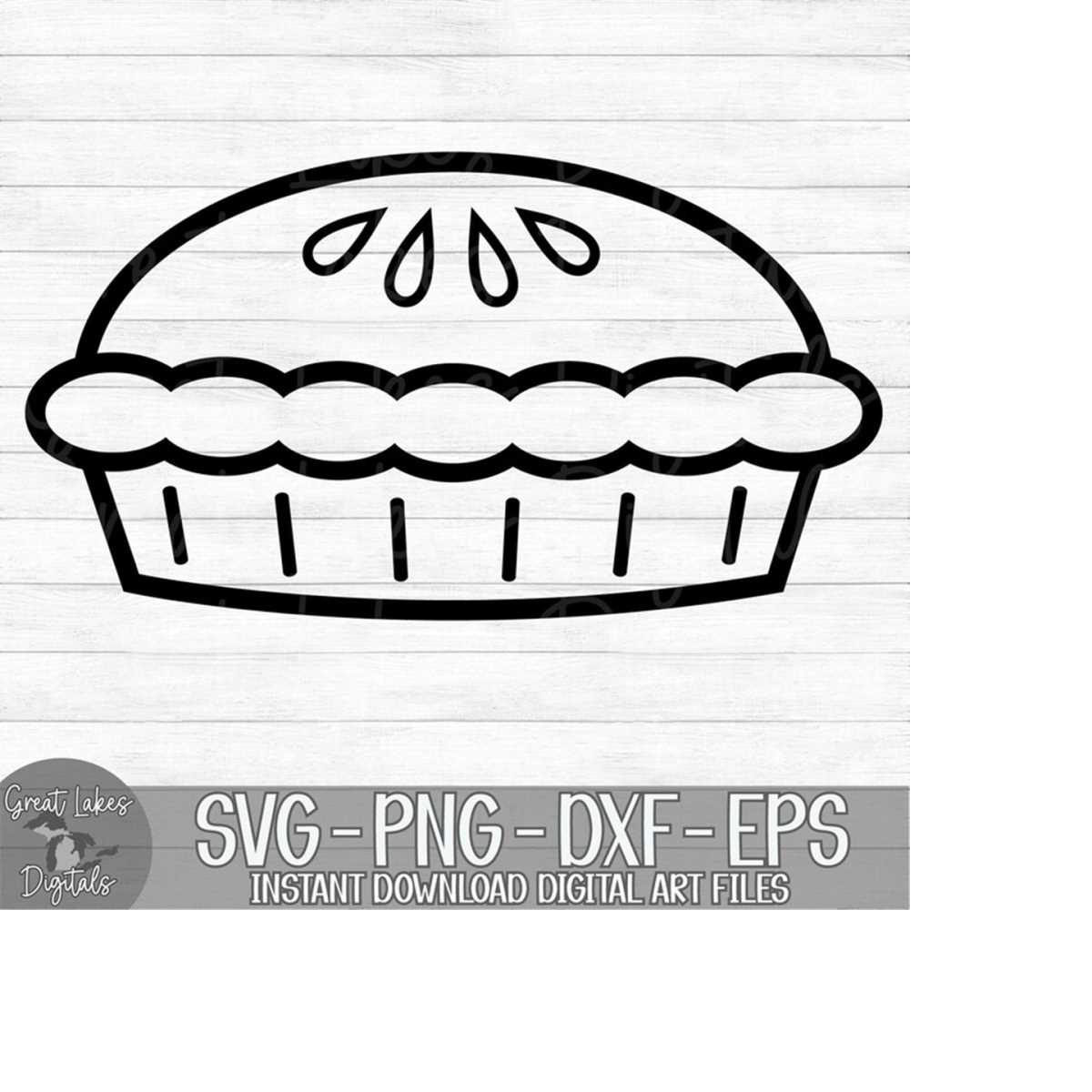 Pie - Instant Digital Download - svg, png, dxf, and eps file - Inspire ...