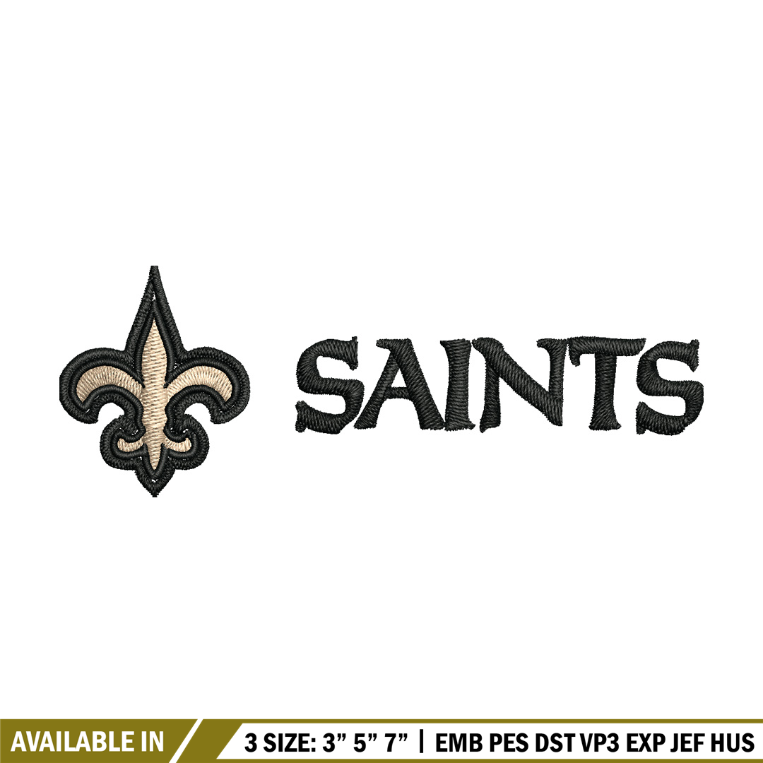 New Orleans Saints logo Embroidery, NFL Embroidery, Sport em | Inspire ...