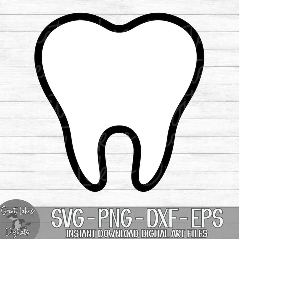Tooth - Instant Digital Download - svg, png, dxf, and eps fi - Inspire ...