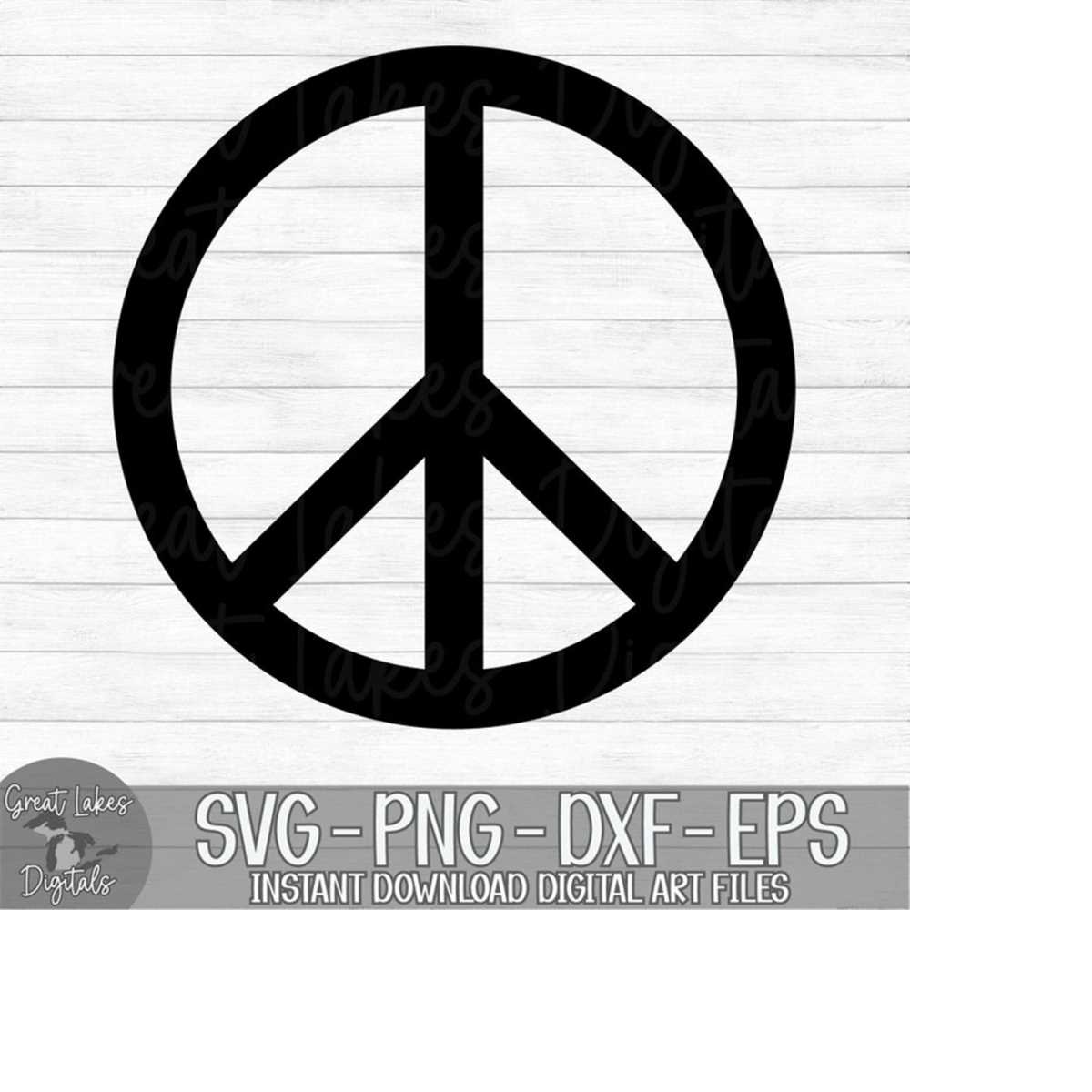 Peace Sign - Instant Digital Download - svg, png, dxf, and e - Inspire ...