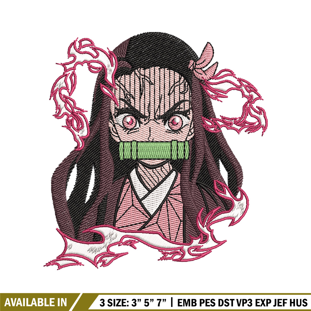 Nezuko angry embroidery design, Neuzko embroidery, Anime des - Inspire ...
