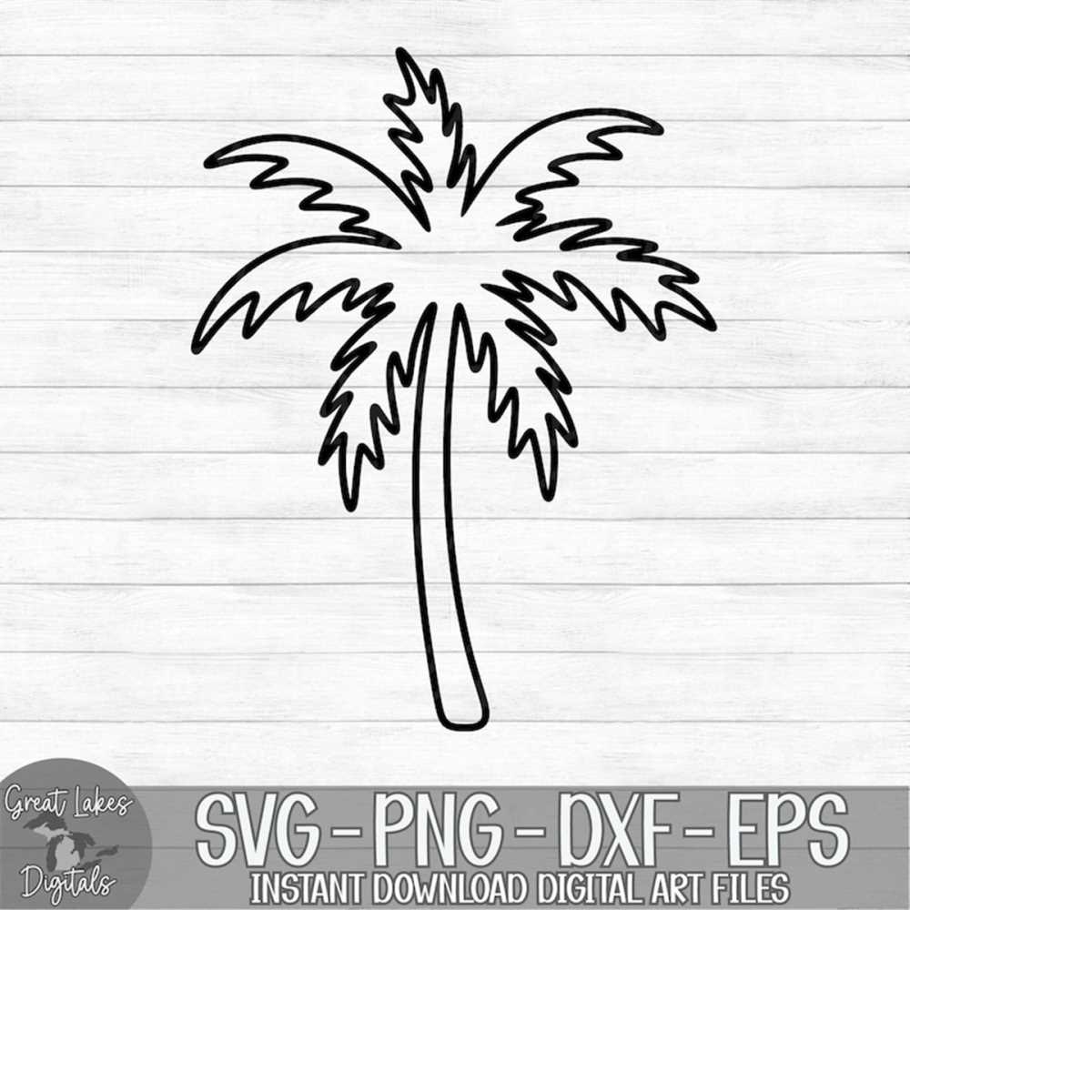 Palm Tree - Instant Digital Download - svg, png, dxf, and ep - Inspire ...