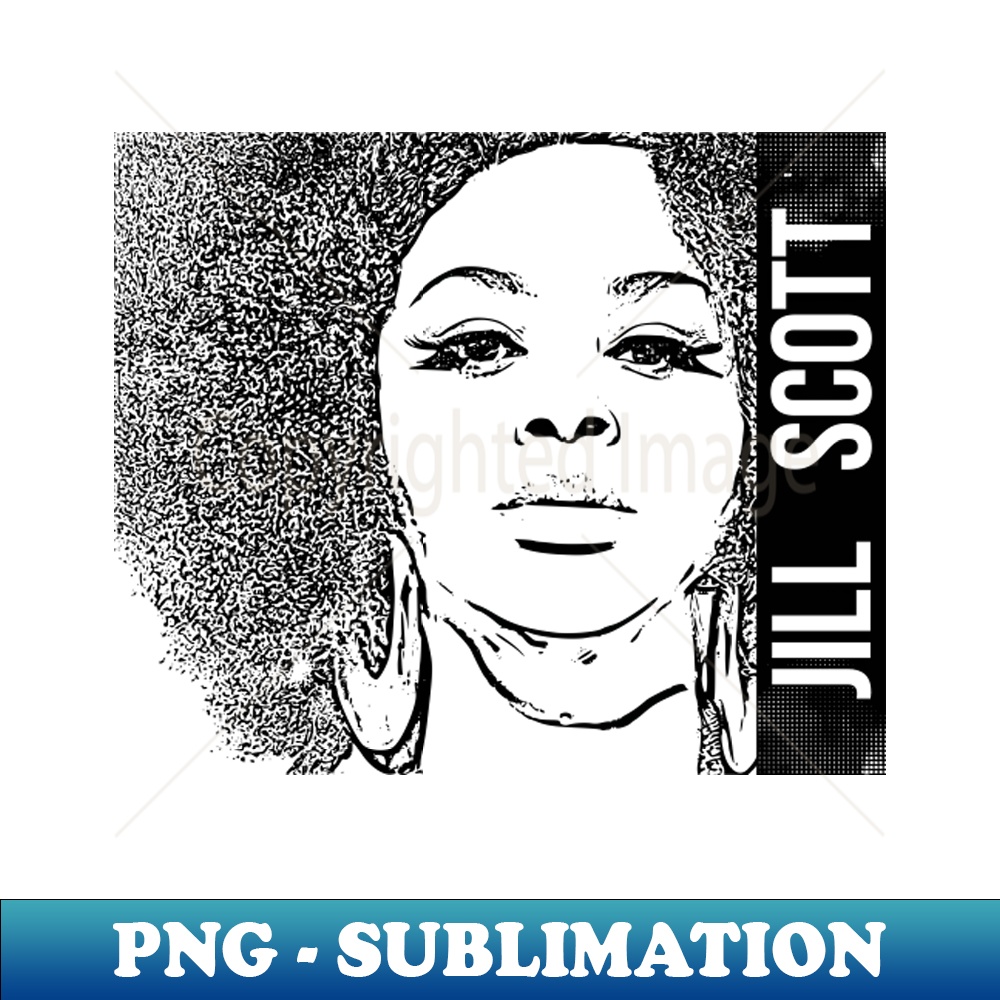 Jill scott Singer - High-Resolution PNG Sublimation File - - Inspire Uplift