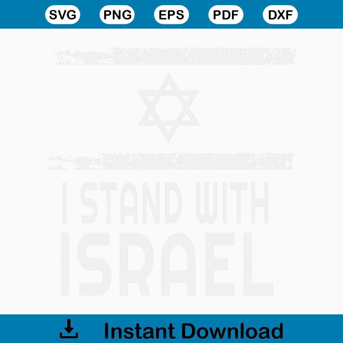 Vintage Stand With Israel Jewish SVG Graphic Design File - Inspire Uplift