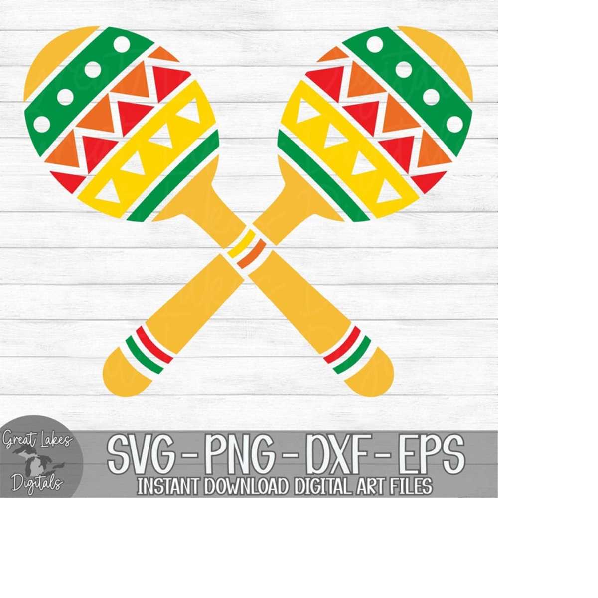Maracas - Instant Digital Download - svg, png, dxf, and eps - Inspire ...