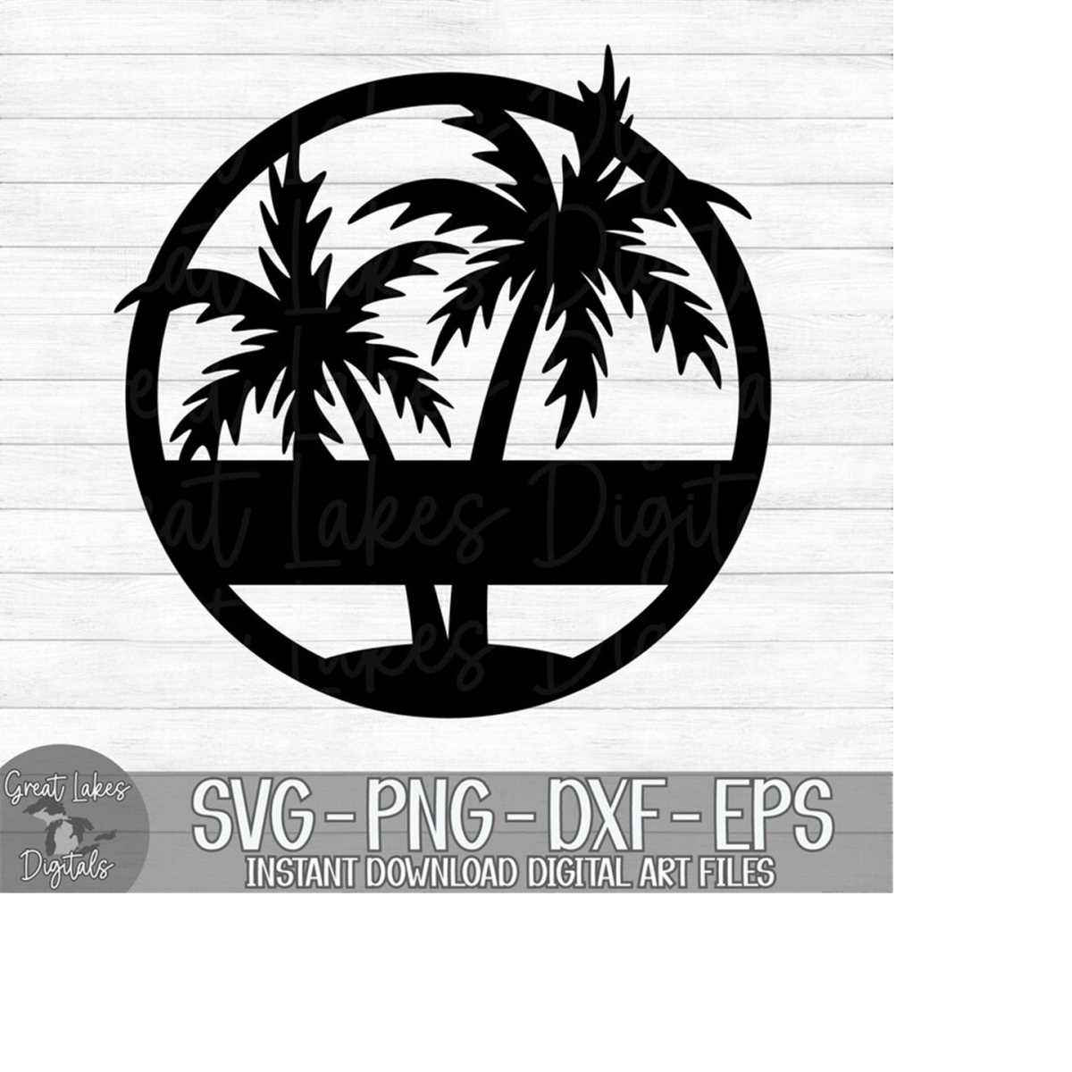 Palm Trees - Instant Digital Download - svg, png, dxf, and e | Inspire ...