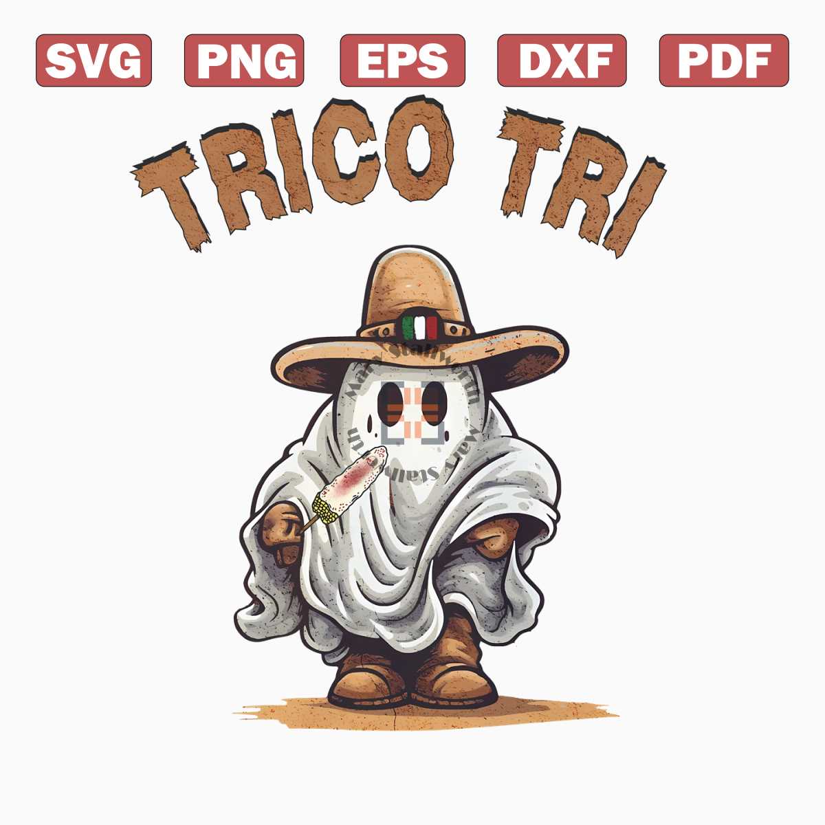 Funny Spanglish Halloween Trico Tri Ghost SVG Download | Inspire Uplift
