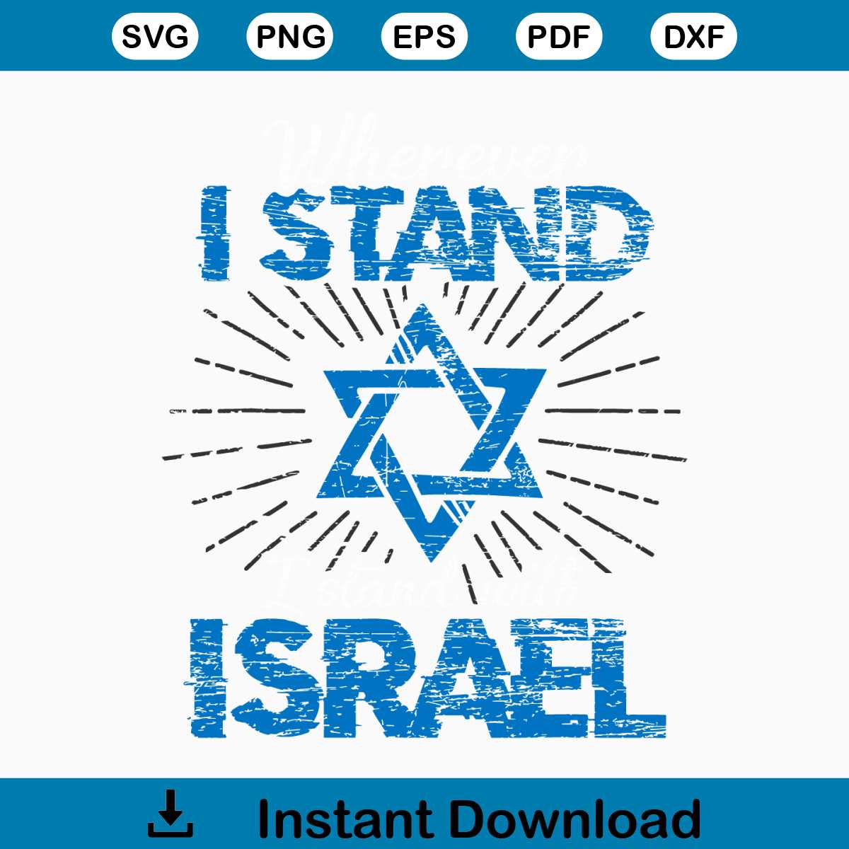 I Stand With Israel Jewish Logo SVG Graphic Design File - Inspire Uplift