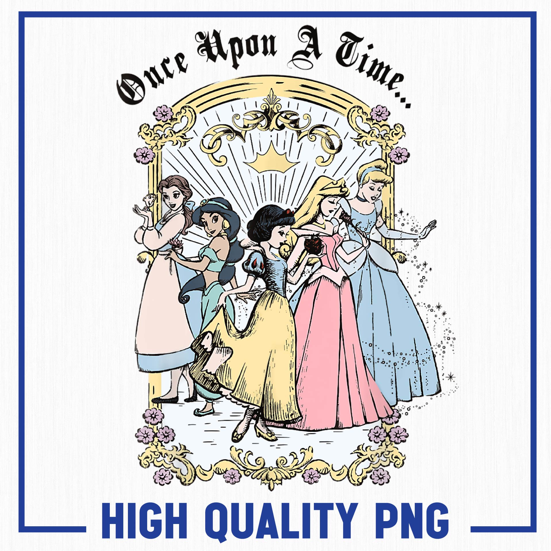 Princess Once Upon A Time Vintage Cartoon Png, Disney Prince - Inspire ...