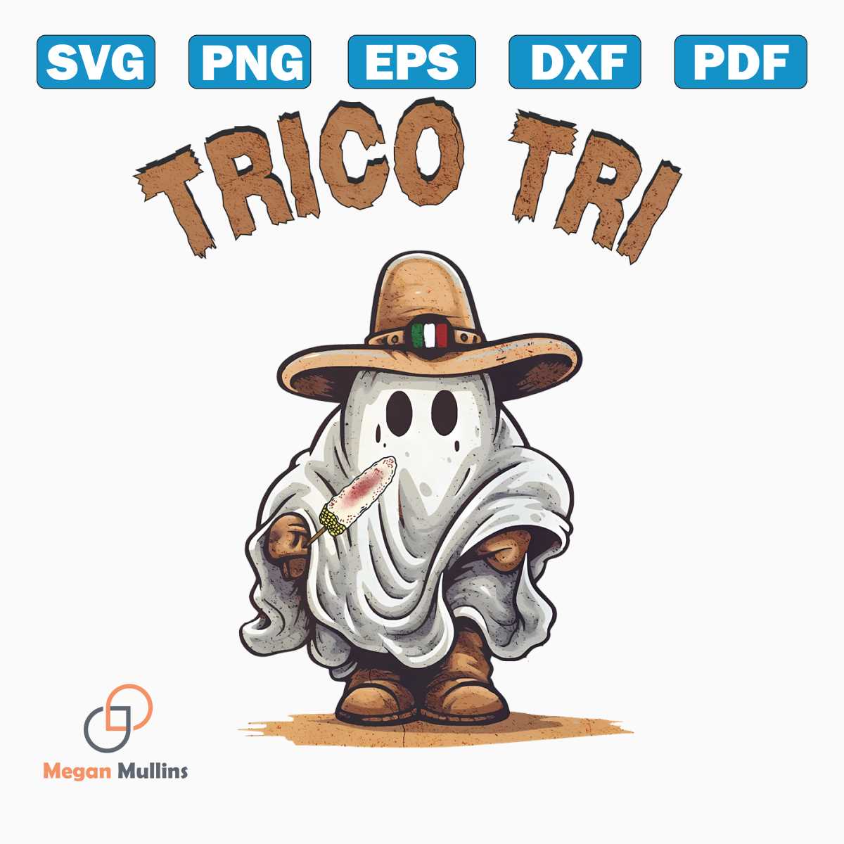 Funny Spanglish Halloween Trico Tri Ghost SVG Download | Inspire Uplift