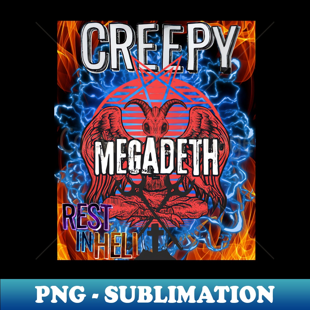 Rest In Hell Megadeth - Aesthetic Sublimation Digital File - | Inspire ...