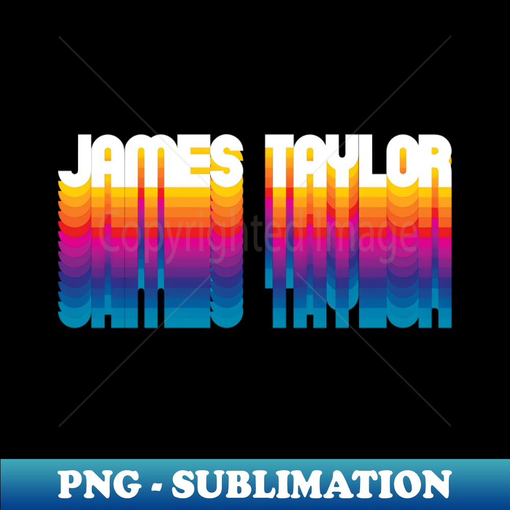 Retro James Proud Name Personalized Gift Rainbow Style - PNG | Inspire ...
