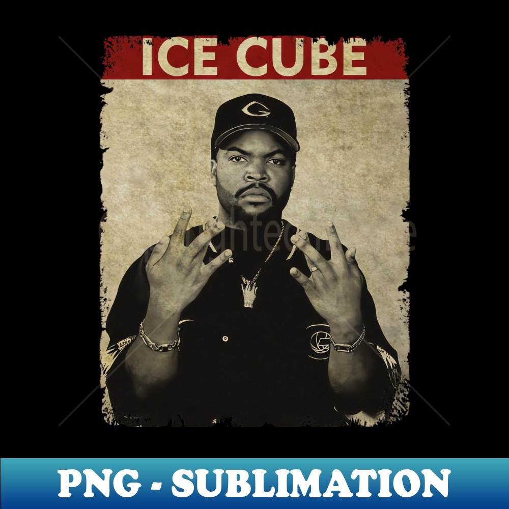 Ice Cube - RETRO STYLE - Retro PNG Sublimation Digital Downl | Inspire Uplift