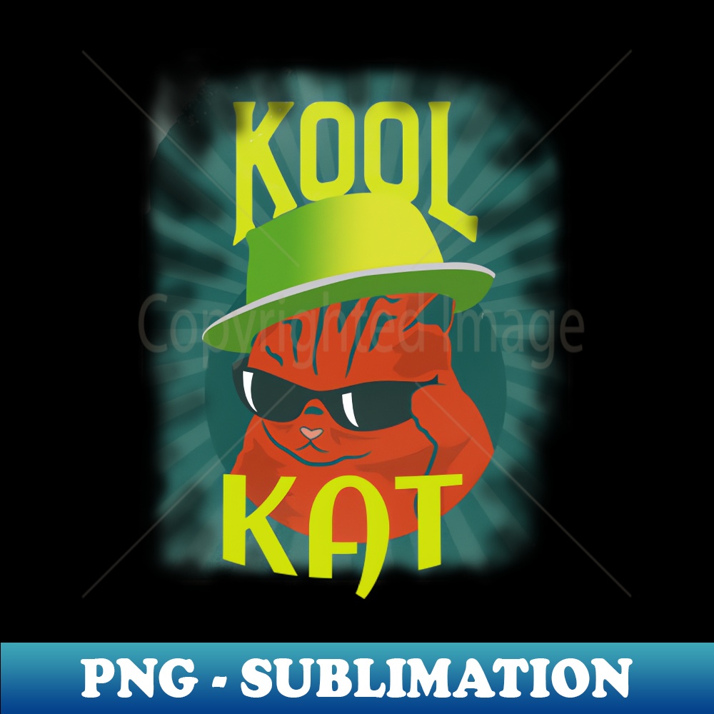 Retro Kool Kat - Cat With Sunglasses and a Hat - Decorative | Inspire ...