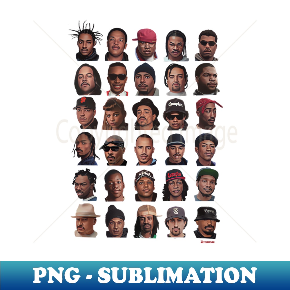 90s West Coast Hip-Hop - High-Resolution PNG Sublimation Fil | Inspire ...