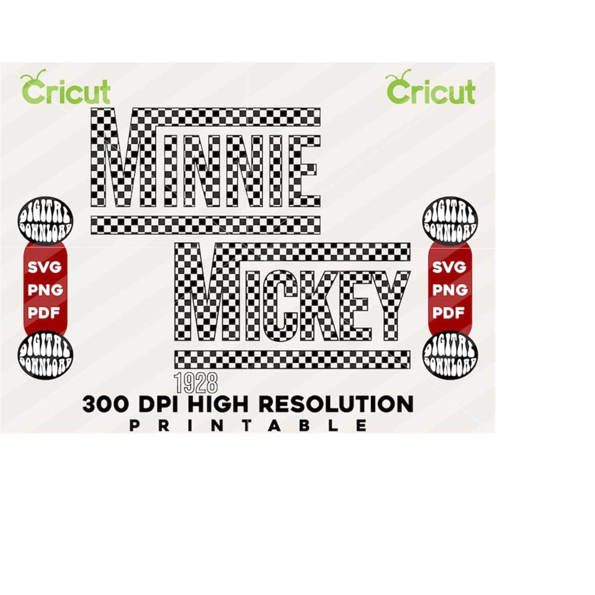 Bundle Checkered Mickeyy Svg Png, Instant Download Printable - Inspire ...