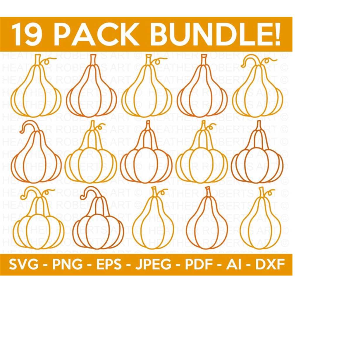 Gourd SVG Bundle, Pumpkin SVG, Pumpkin Vector, Halloween Svg | Inspire ...
