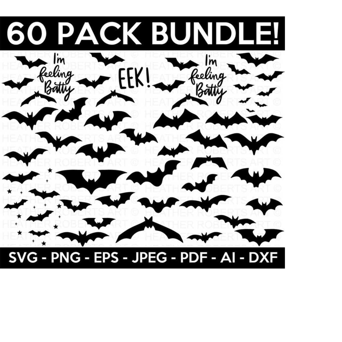 Bats SVG Bundle, Halloween SVG, Halloween Decors svg, Hallow | Inspire ...