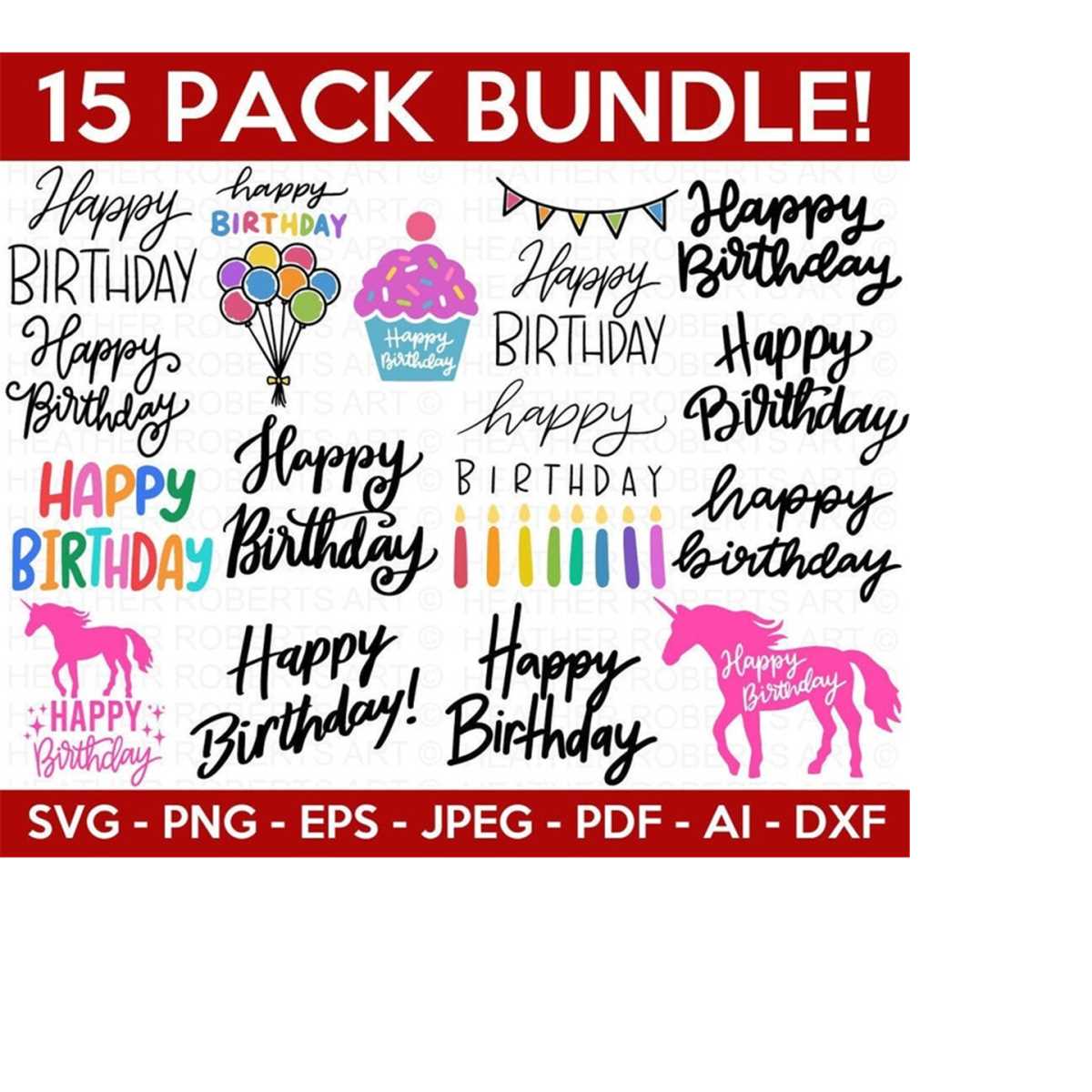 Happy Birthday SVG Bundle, Birthday SVG, Birthday Girl svg,B | Inspire ...