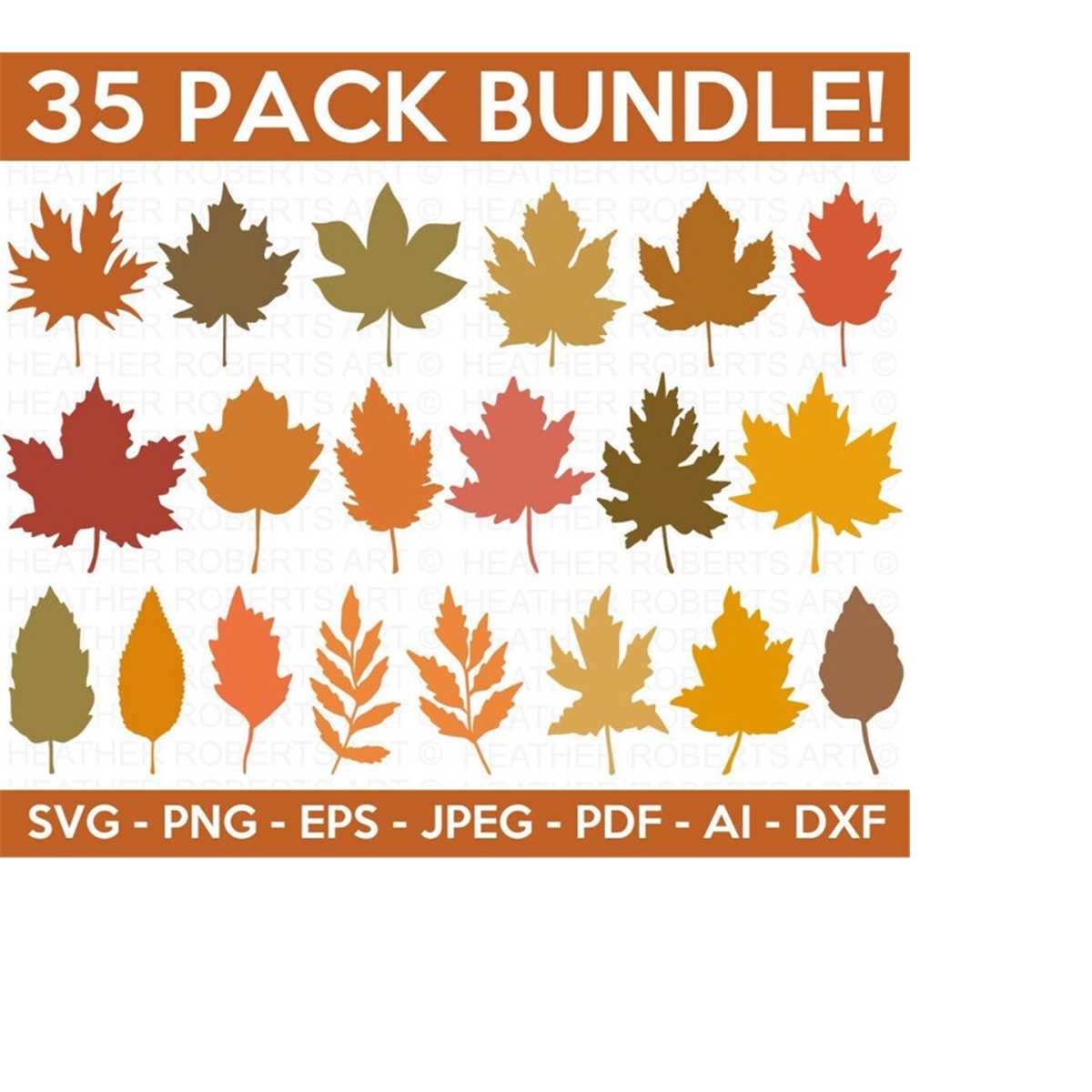Fall Leaves SVG Bundle, Fall Cliparts SVG Bundle, Maple Lea | Inspire ...