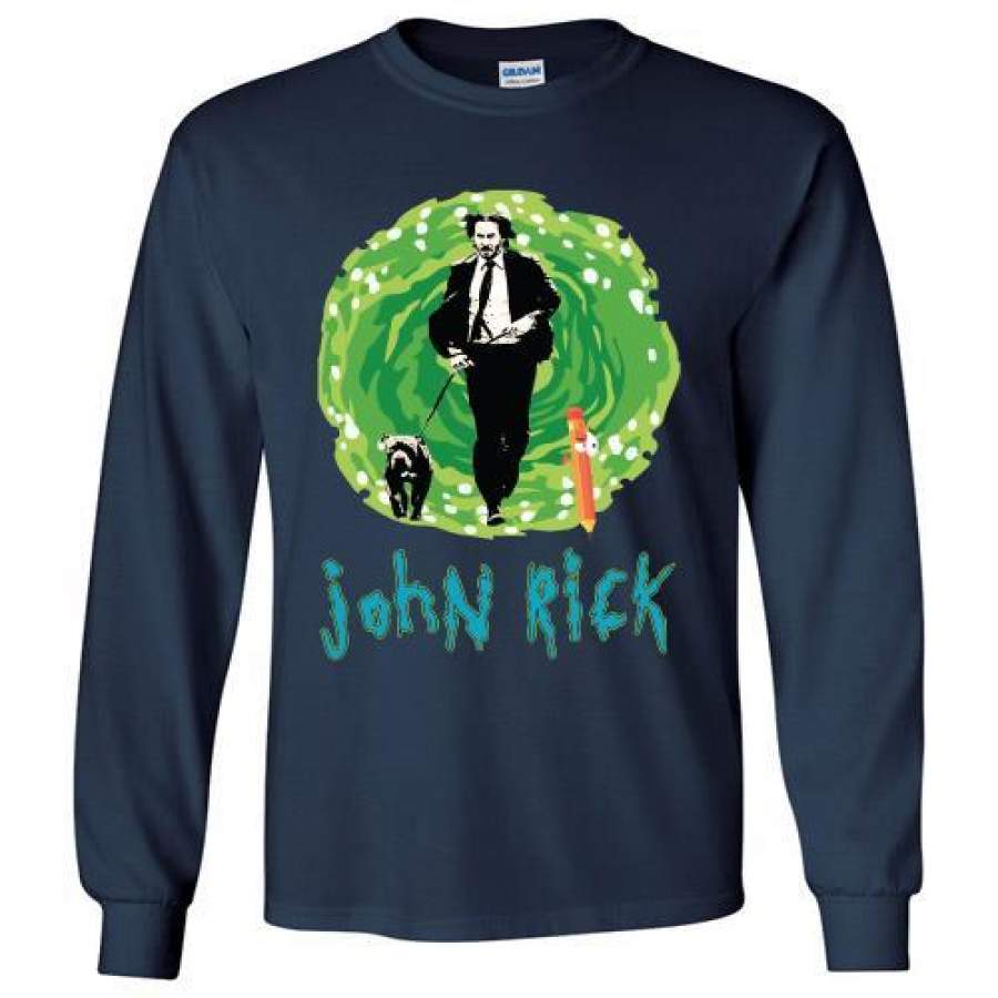 John Rick John Wick Rick And Morty Crossover Long Shirt - Inspire Uplift