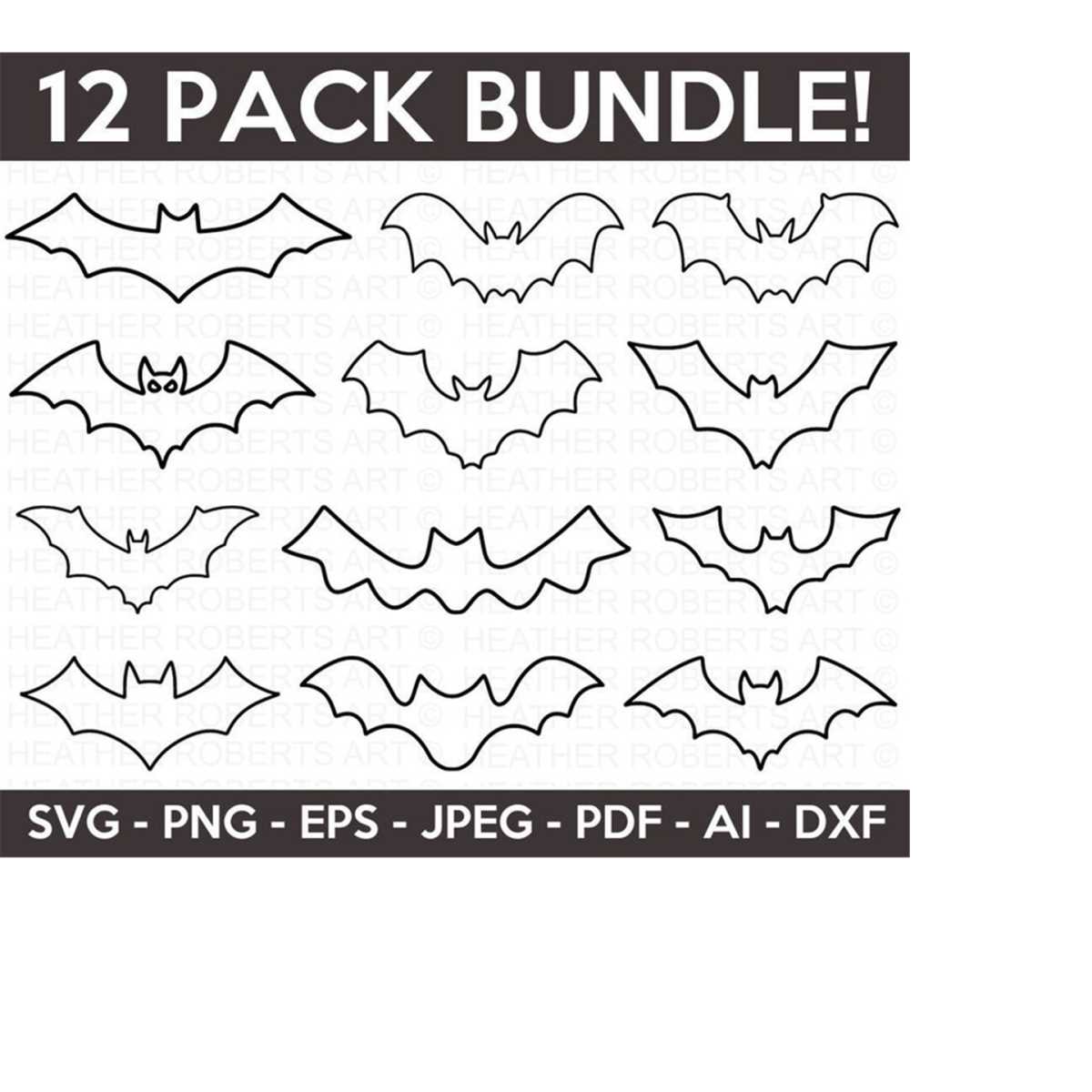 Bats SVG Bundle, Halloween SVG, Halloween Decors svg, Hallow | Inspire ...