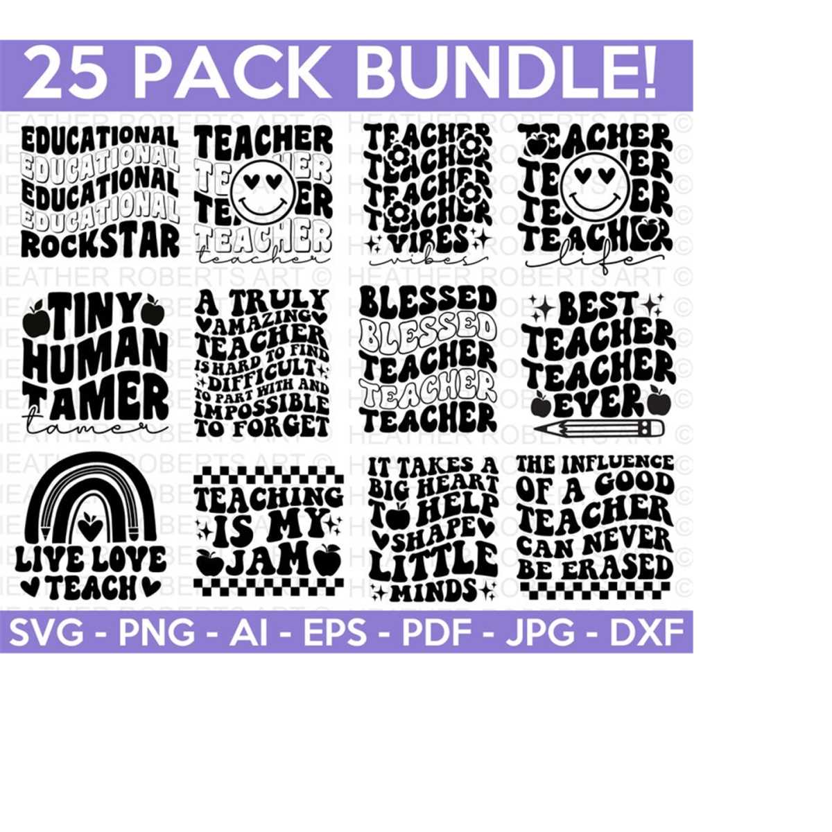 Retro Teacher SVG Bundle, Teacher SVG, School SVG, Teach Svg | Inspire ...