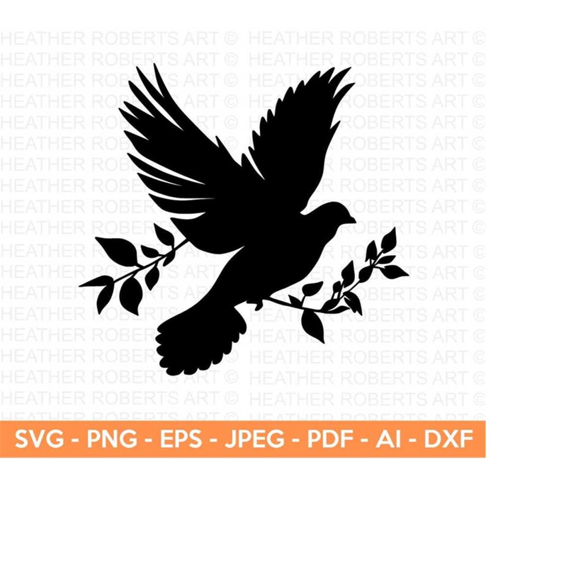 Dove SVG, Bird Svg, Dove Silhouette Svg, Dove Clipart, Birds | Inspire ...