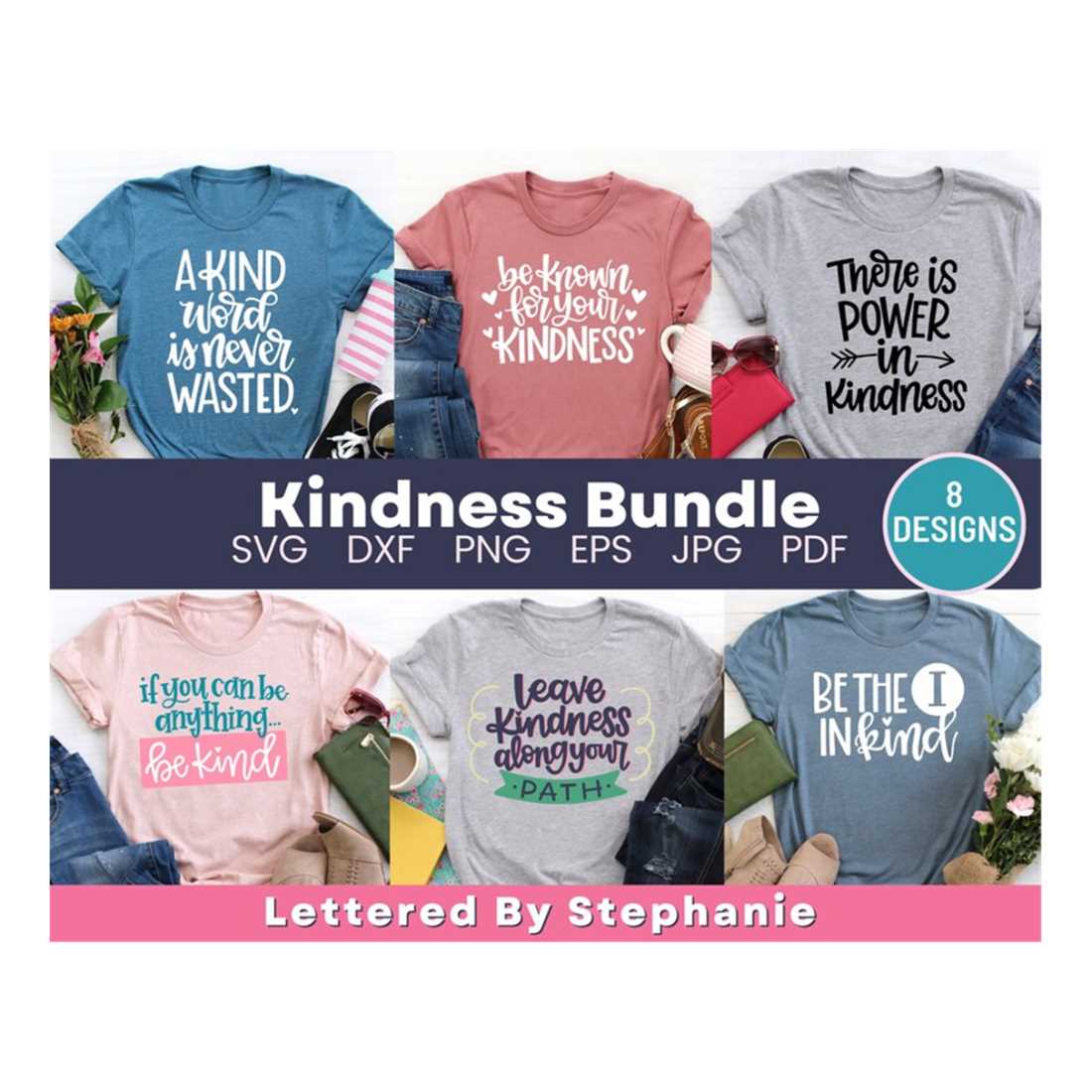 Kindness svg bundle, positive quotes svg, kind quotes bundle - Inspire ...