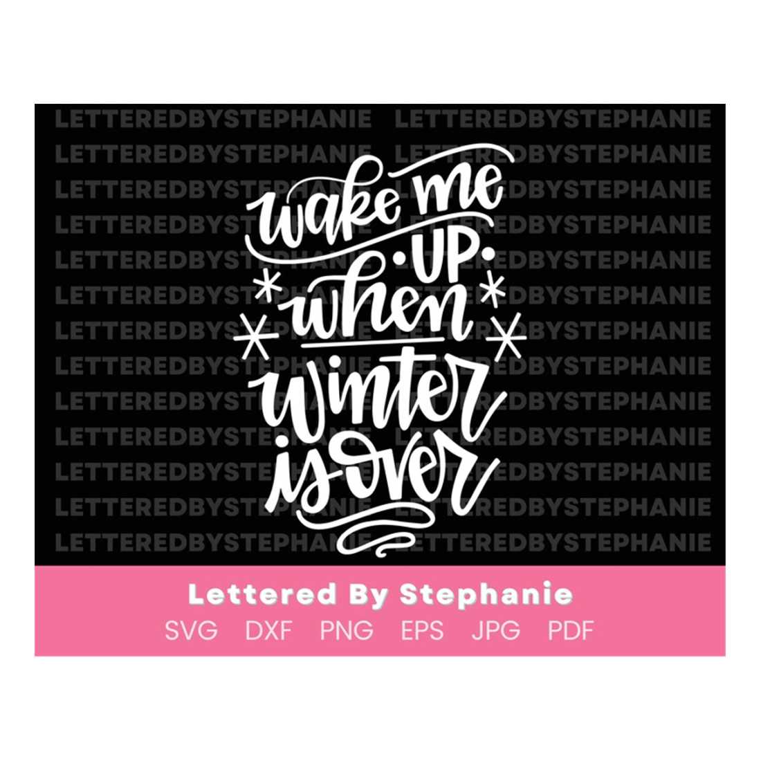 Wake me up when winter is over SVG Cut File, handlettered sv | Inspire ...