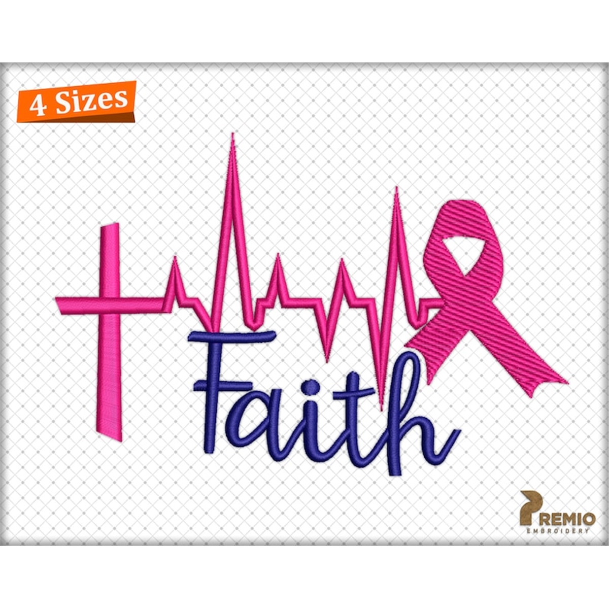 Cancer Awareness Ribbon Embroidery Design, Awareness Pink Ma | Inspire ...