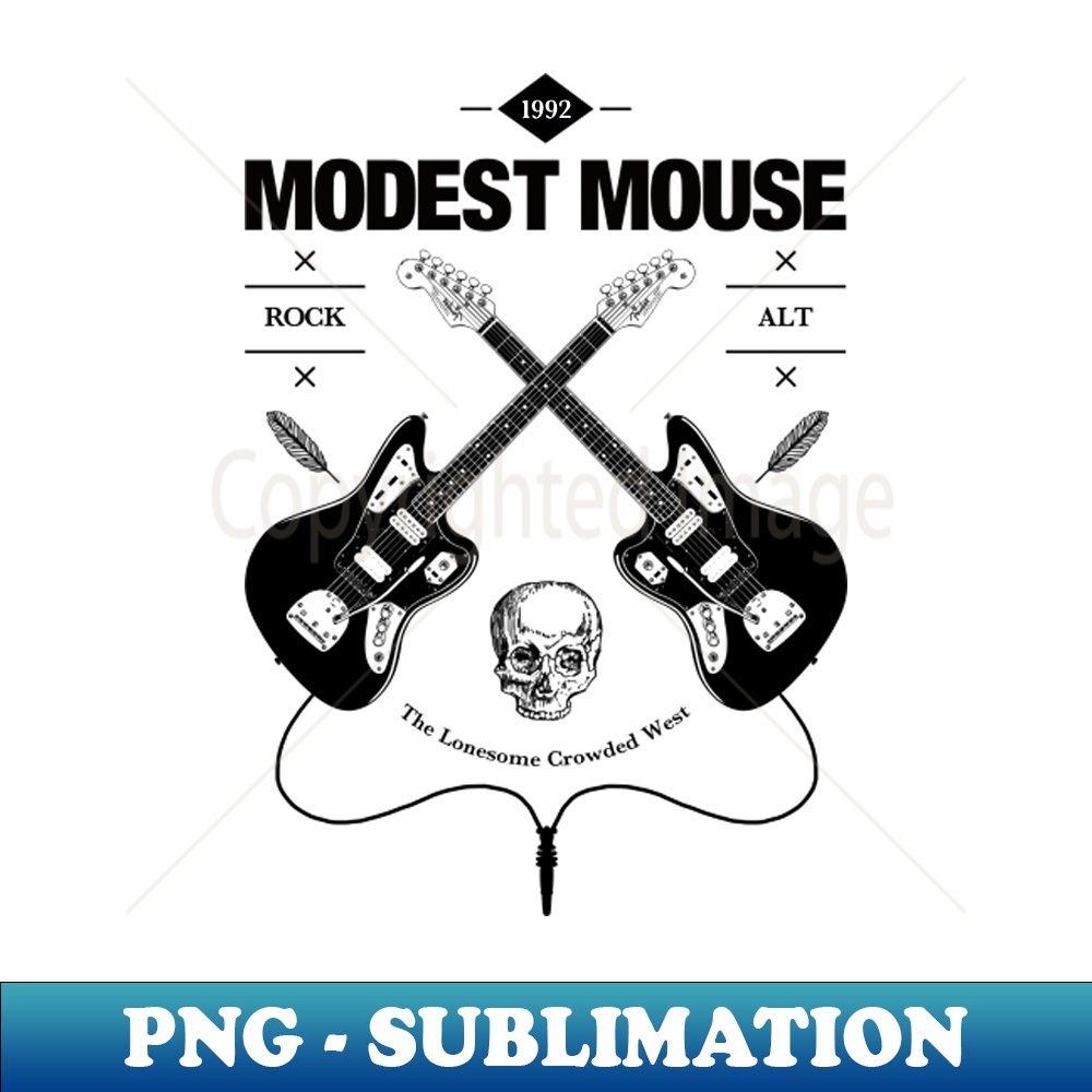Modest Mouse Guitar Vintage Logo - Instant PNG Sublimation D - Inspire ...