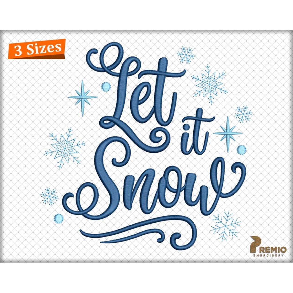 Let it Snow Embroidery Design, Winter Let it Snow Machine Em | Inspire ...